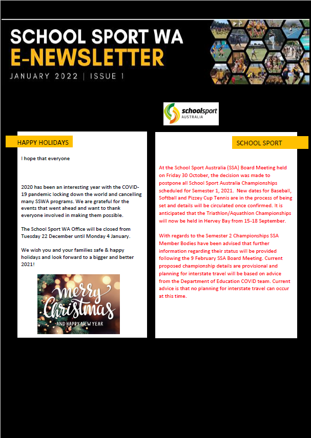 Newsletter – SSWA