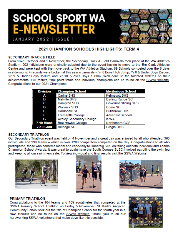 Newsletter – SSWA