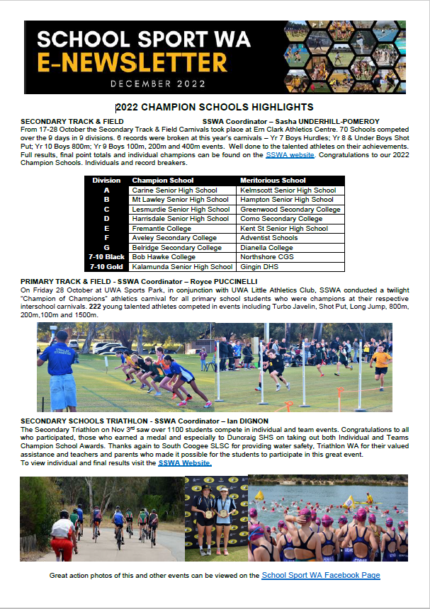 Newsletter – SSWA